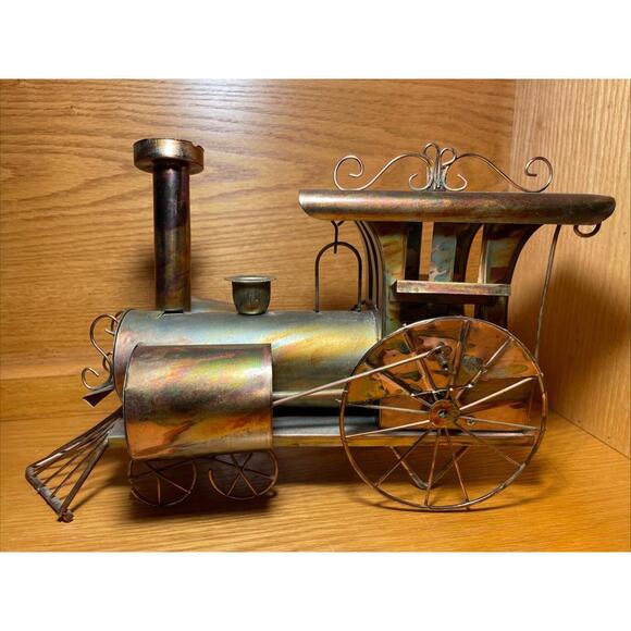 Other | Vintage Berkeley Designs Copper Tin Steam Locomotive Music Box ...